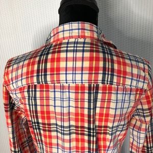 J. Crew Factory | Tops | Jcrew Faded Plaid Flannel | Poshmark
